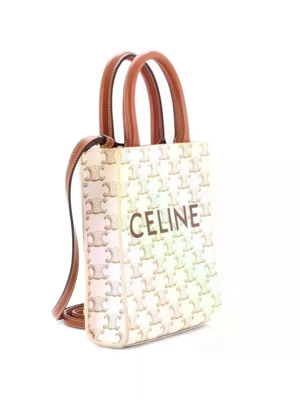 Celine Vertical Cabas Triomphe Coated Canvas Mini Satchel