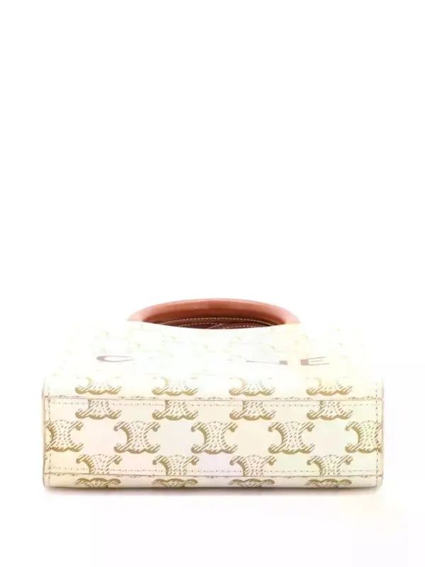 Celine Vertical Cabas Triomphe Coated Canvas Mini Satchel