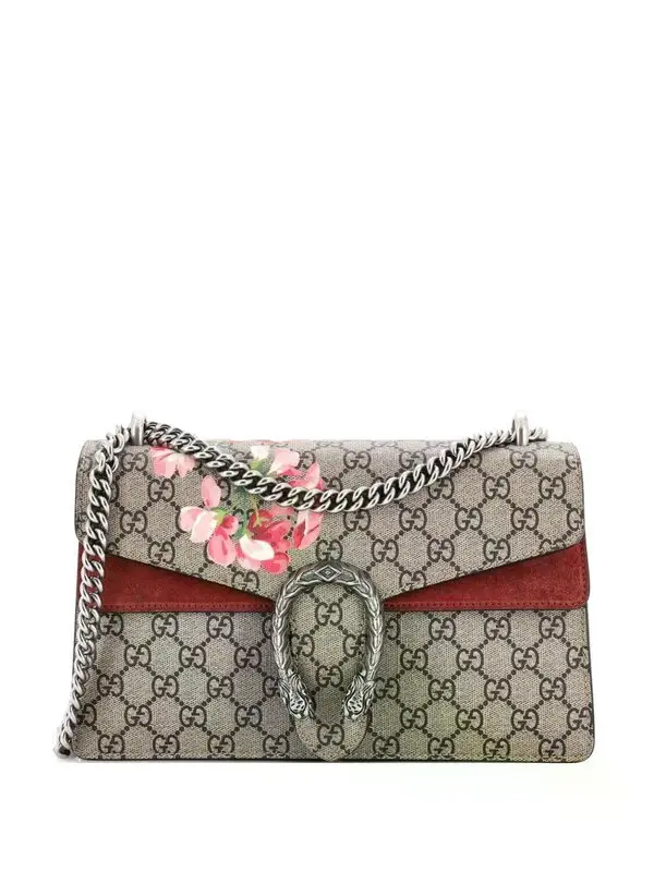 Gucci Dionysus Small Shoulder Bag Blooms Print Gg Coated Canvas - Multicolour