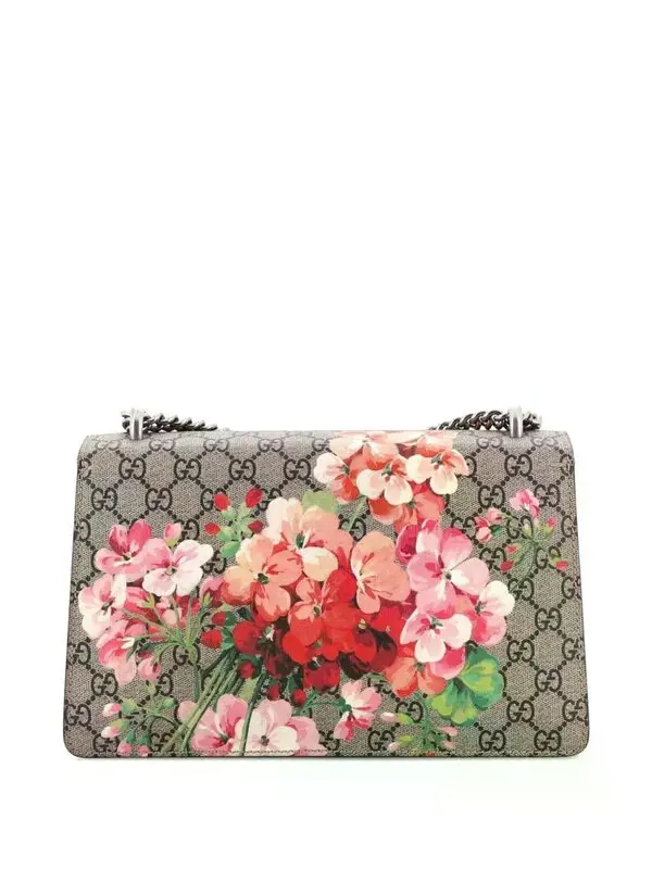 Gucci Dionysus Small Shoulder Bag Blooms Print Gg Coated Canvas - Multicolour