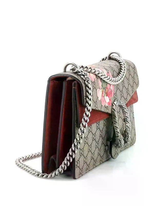 Gucci Dionysus Small Shoulder Bag Blooms Print Gg Coated Canvas - Multicolour