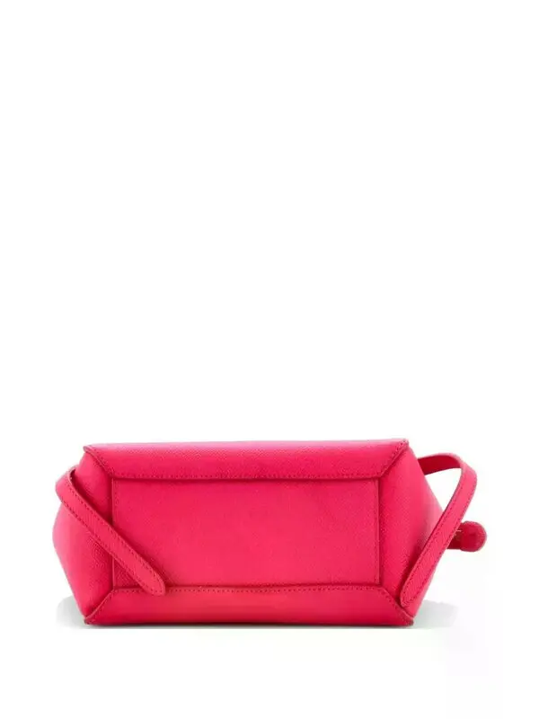 Celine Belt Bag Textured Leather Nano Shoulder Bag - Pink