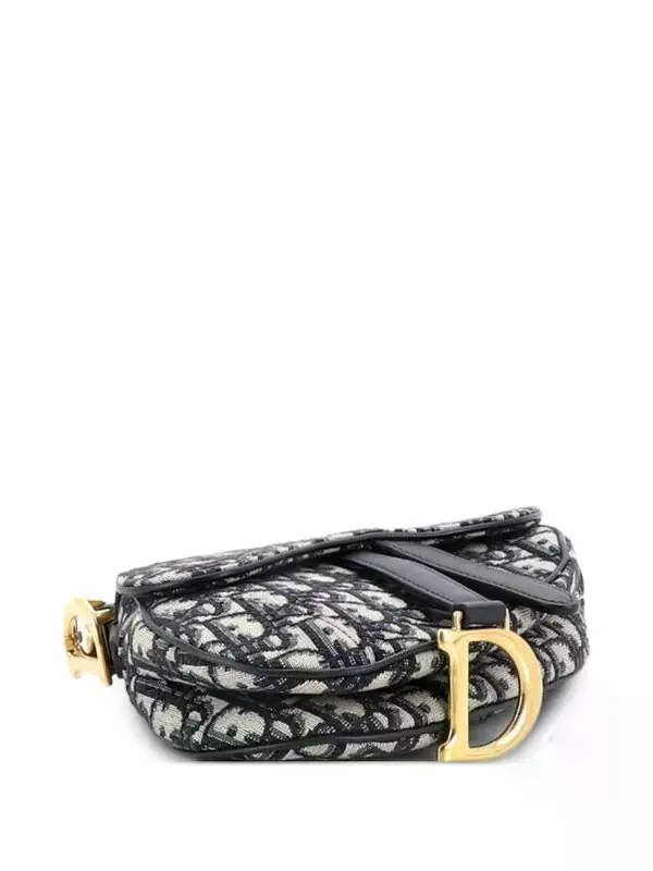 Dior Saddle Handbag Oblique Canvas Mini Shoulder Bag - Blue