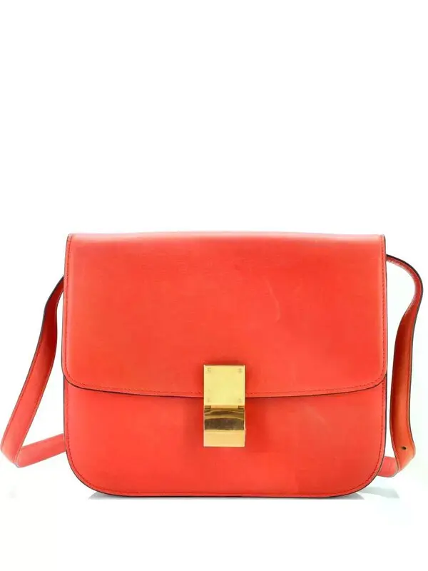 Celine Classic Box Medium Crossbody Bag - Red