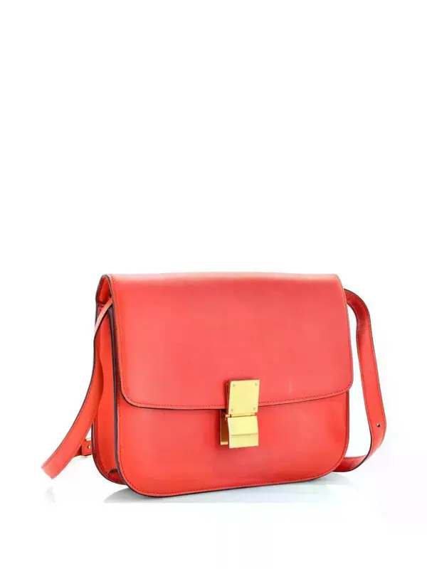 Celine Classic Box Medium Crossbody Bag - Red