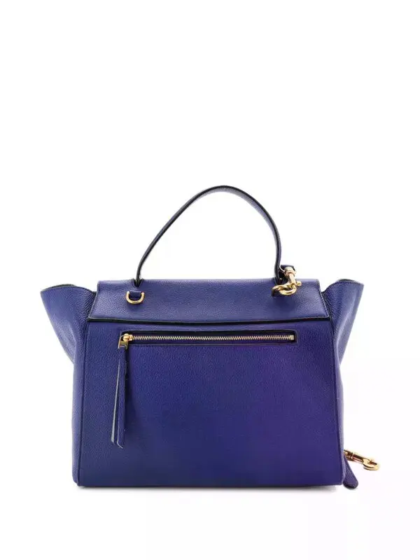 Celine Belt Bag Textured Leather Mini Shoulder Bag - Blue