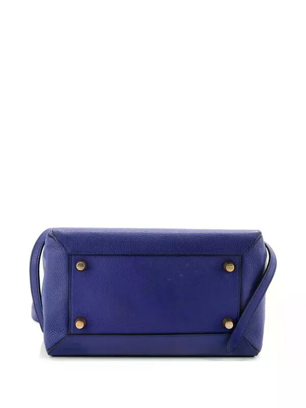 Celine Belt Bag Textured Leather Mini Shoulder Bag - Blue