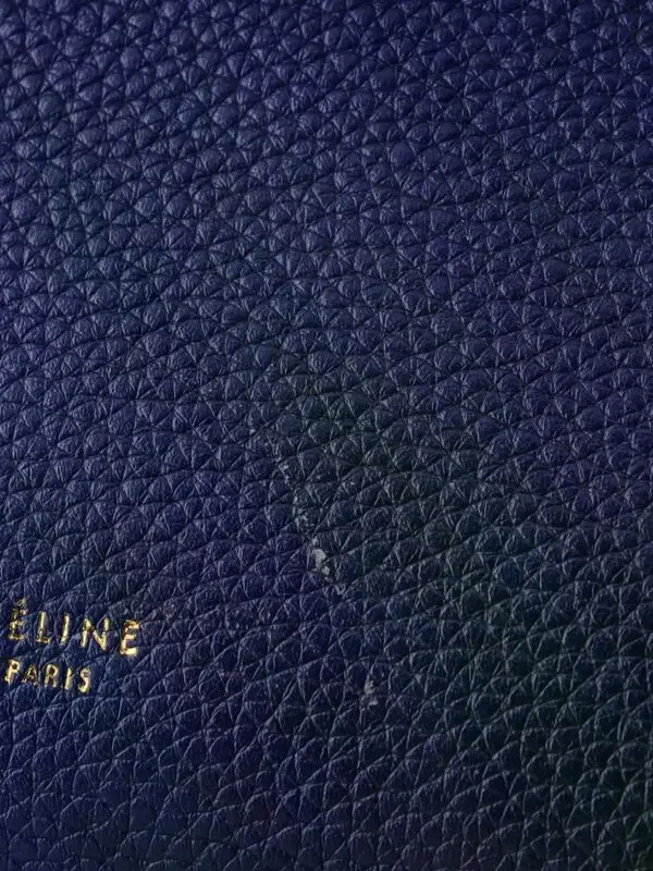 Celine Belt Bag Textured Leather Mini Shoulder Bag - Blue