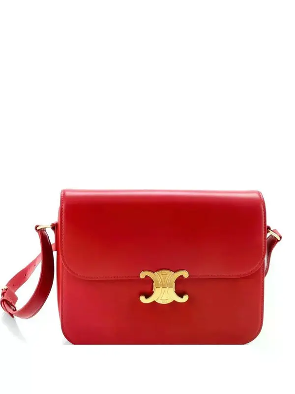 Celine Triomphe Shoulder Bag Smooth Calfskin Medium - Red