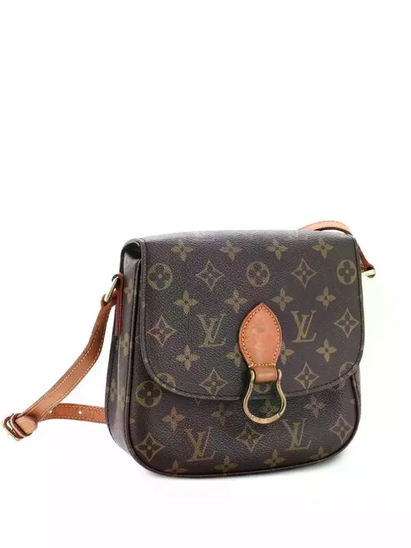 LOUIS VUITTON Saint Cloud Handbag Monogram Canvas Pm - Brown