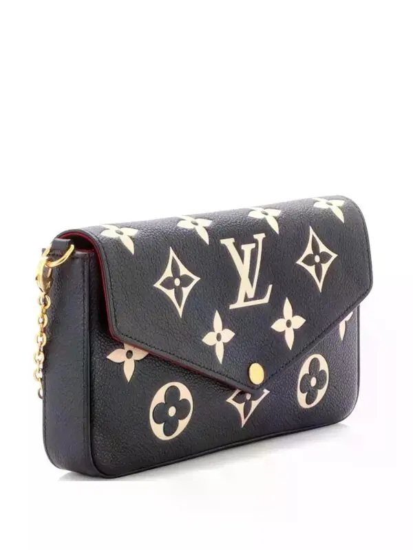 LOUIS VUITTON Felicie Pochette Bicolor Monogram Empreinte Giant - Black