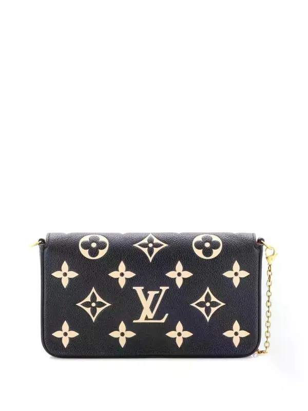 LOUIS VUITTON Felicie Pochette Bicolor Monogram Empreinte Giant - Black
