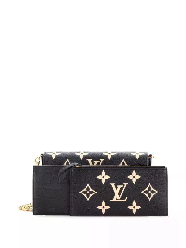 LOUIS VUITTON Felicie Pochette Bicolor Monogram Empreinte Giant - Black