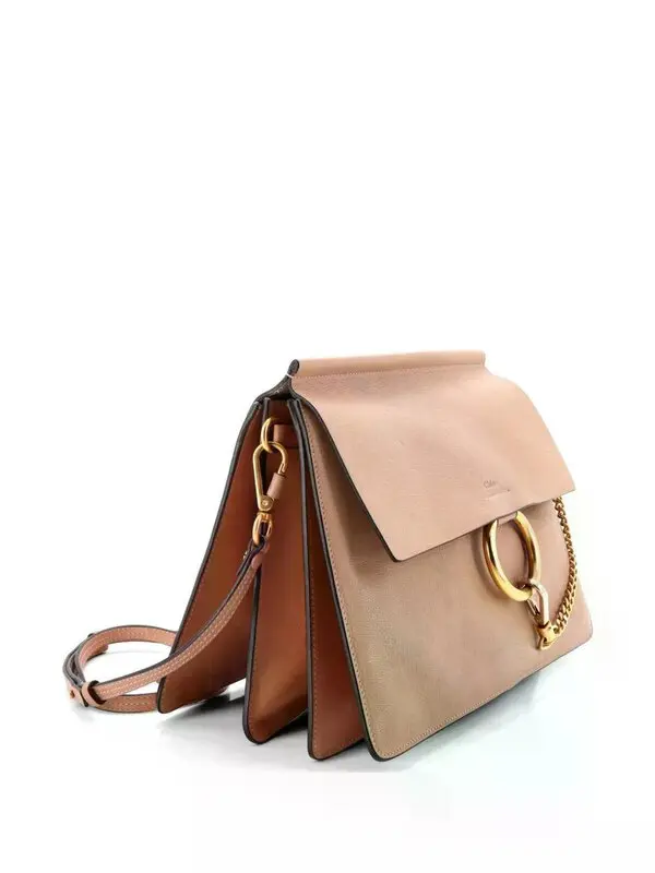 Chloé Faye Leather Medium Shoulder Bag - Neutrals