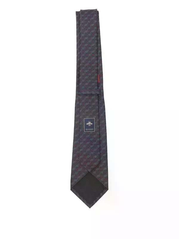 Gucci Gg Pattern Silk Neck Tie