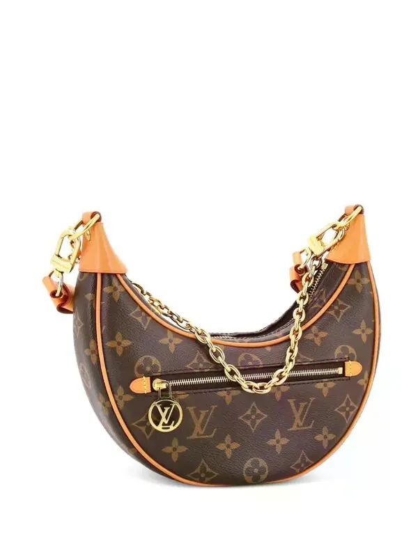 LOUIS VUITTON Loop Handbag Monogram Canvas Hobo Bag - Brown