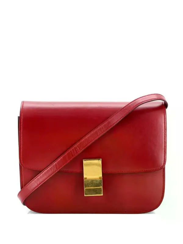 Celine Classic Box Bag Smooth Leather Medium - Red