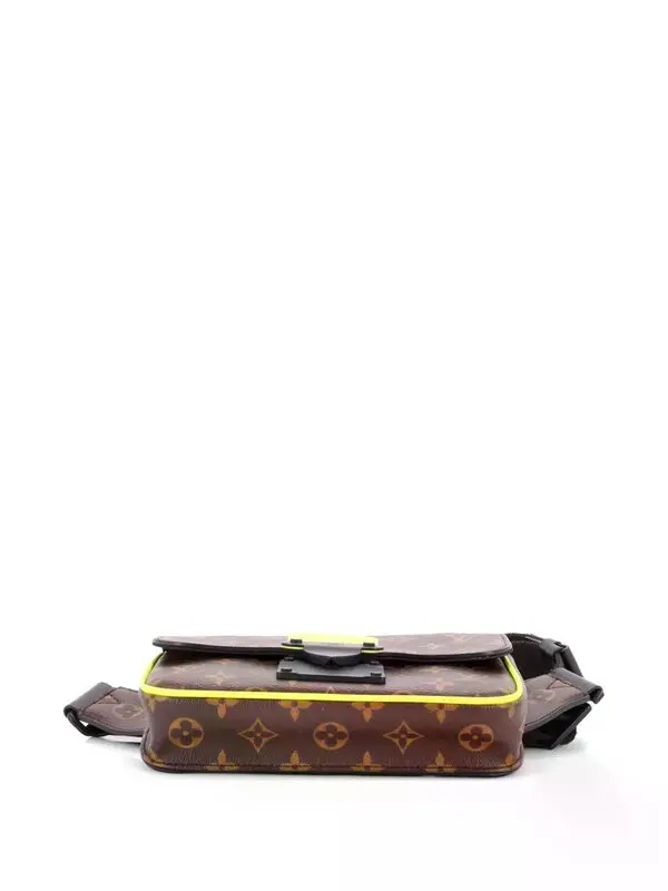 LOUIS VUITTON S Lock Sling Bag Macassar Monogram Canvas