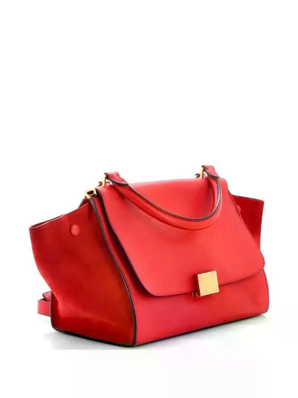 Celine Trapeze Small Satchel - Red