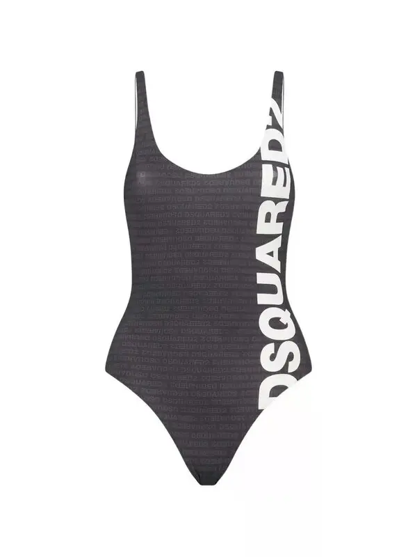 Dsquared2 Logo-print One-piece Swimsuit - Grey