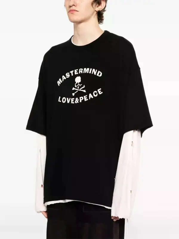 MASTERMIND WORLD Logo-print Ripped T-shirt