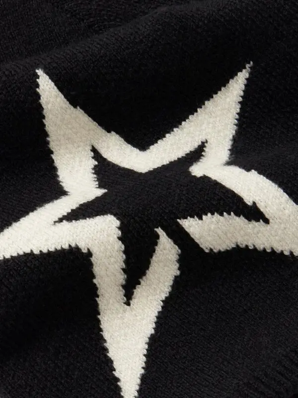Perfect Moment Intarsia Wool-blend Beanie - Black