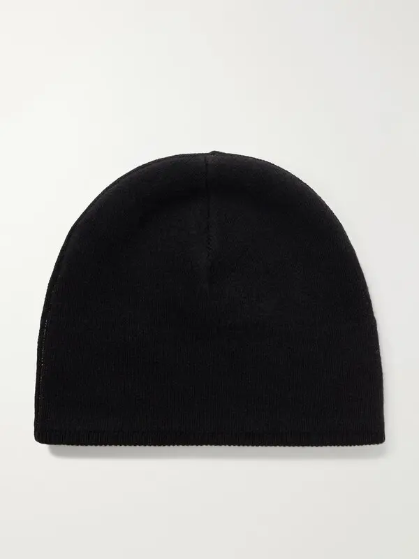 Perfect Moment Intarsia Wool-blend Beanie - Black