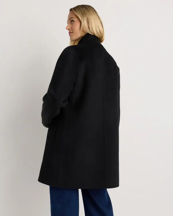 Quince 100% Mongolian Cashmere Double-faced Cocoon Coat With Shawl Collar