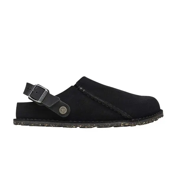 BIRKENSTOCK Lutry Suede Sandal - Black