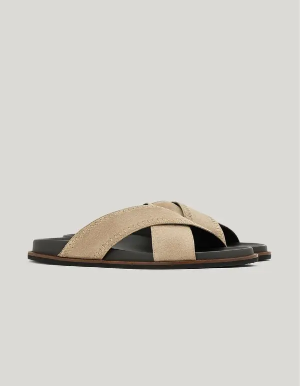 Canali Suede Criss-cross Sandals