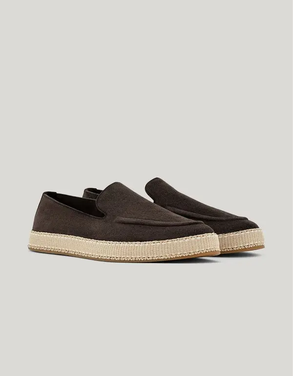 Canali Suede Espadrille Loafers