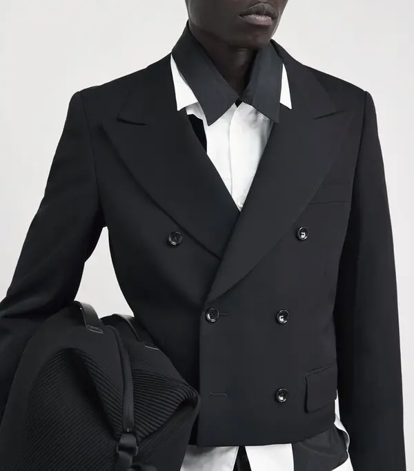 Comme Des Garçons Wool Double-breasted Blazer
