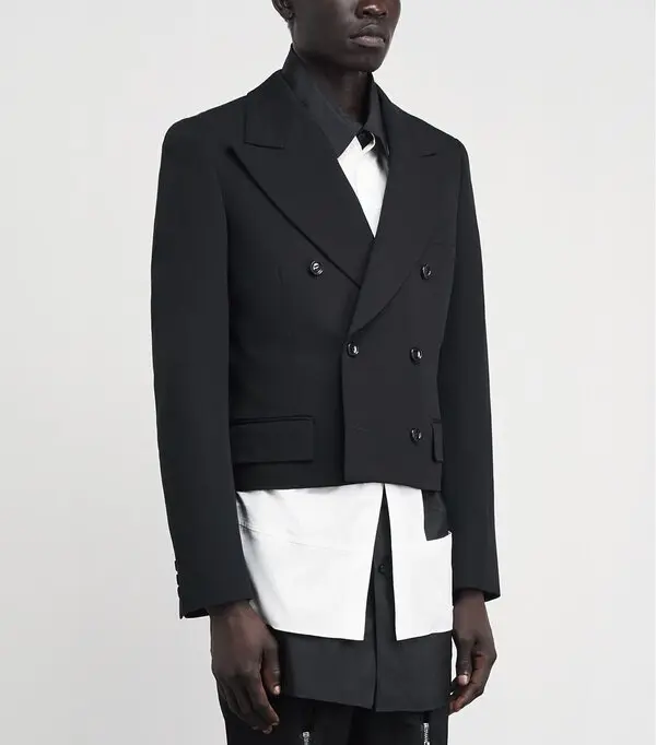 Comme Des Garçons Wool Double-breasted Blazer