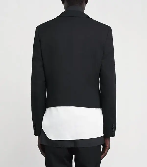 Comme Des Garçons Wool Double-breasted Blazer