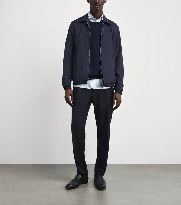 Herno Stretch-shell Bomber Jacket - Navy