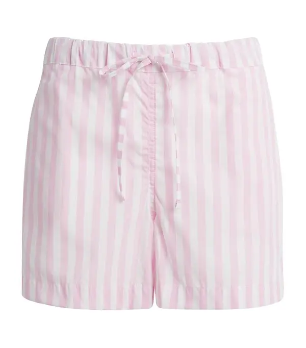 Hunza G Cotton Stripe Cabana Shorts - Pink