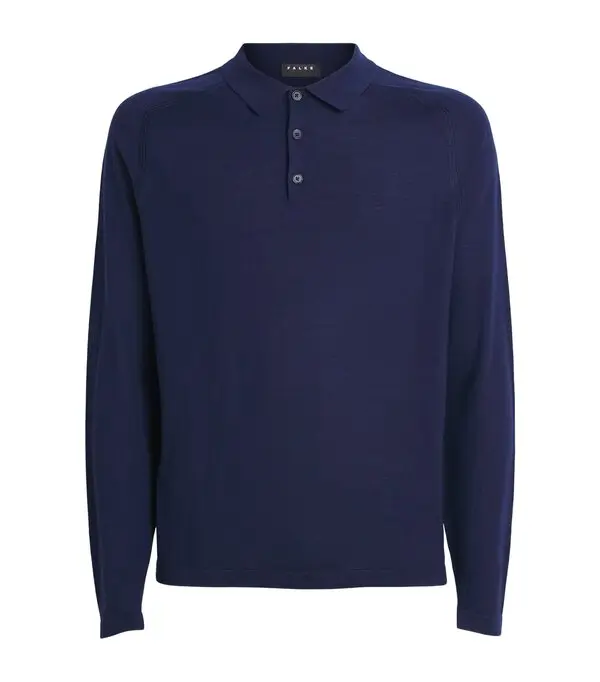 Falke Wool Long-sleeve Polo Shirt