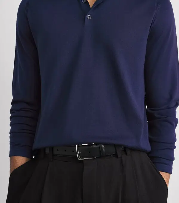 Falke Wool Long-sleeve Polo Shirt