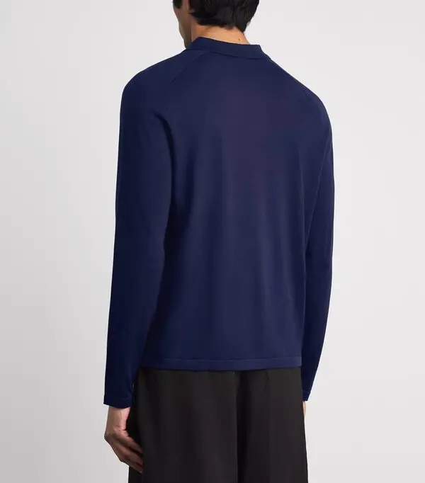 Falke Wool Long-sleeve Polo Shirt