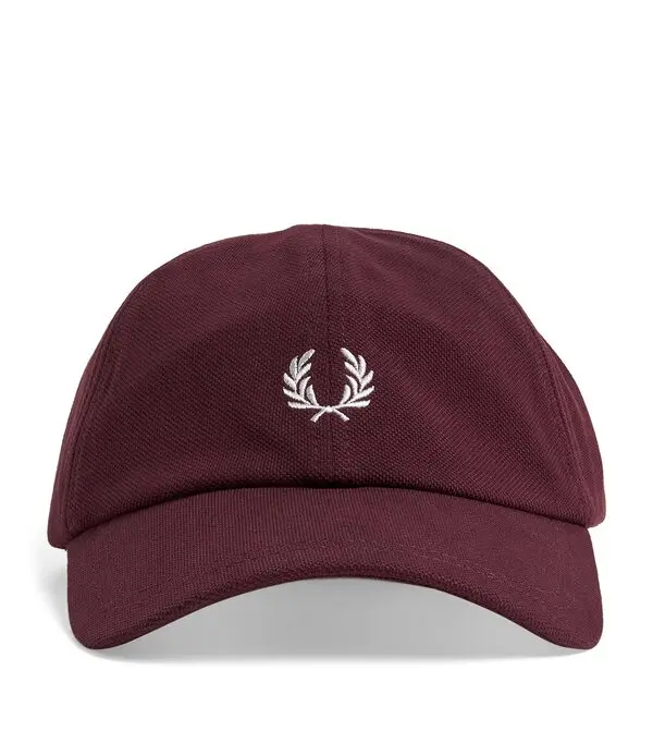 Fred Perry Cotton Piqué Cap - Burgundy