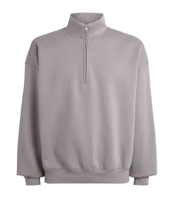 SKIMS Fleece Lounge Relaxed Half-zip Sweatshirt