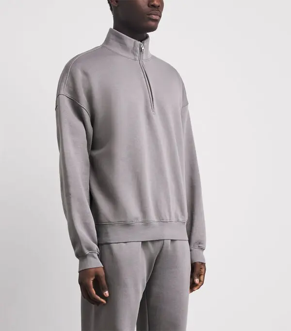 SKIMS Fleece Lounge Relaxed Half-zip Sweatshirt