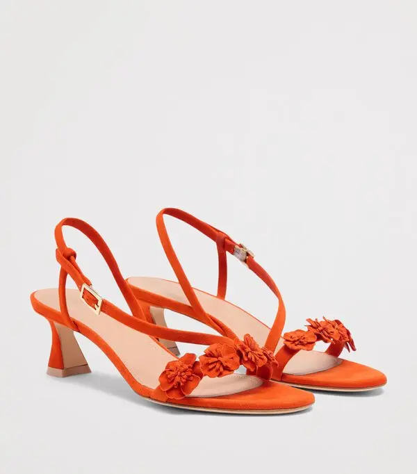 MALONE SOULIERS Suede Serra Heeled Sandals - Yellow