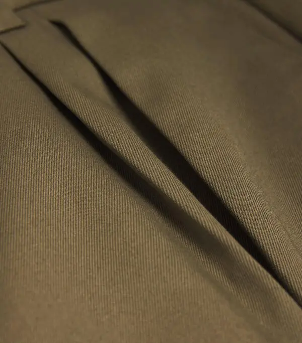 Paul Smith Cotton-blend Pleated Wide-leg Trousers - Grey