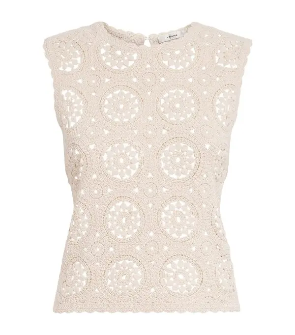 FRAME Crochet Tank Top - Beige