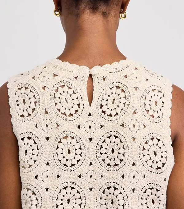 FRAME Crochet Tank Top - Beige