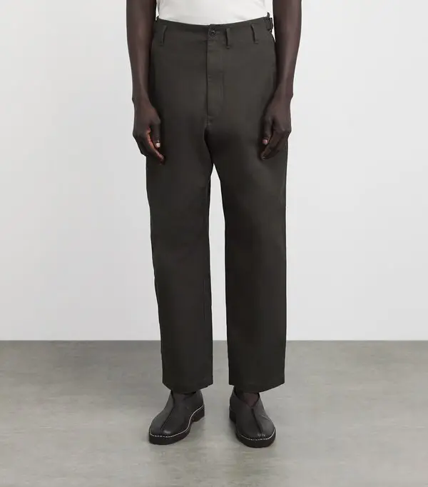 LEMAIRE Carrot Tapered Trousers - Brown