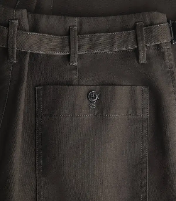 LEMAIRE Carrot Tapered Trousers - Brown