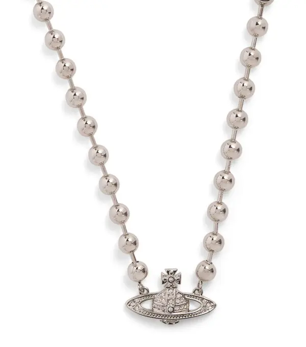 VIVIENNE WESTWOOD Thames Beaded Chain Necklace - Silver