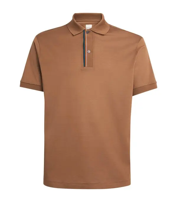 Paul Smith Cotton Artist Stripe Polo Shirt - Brown